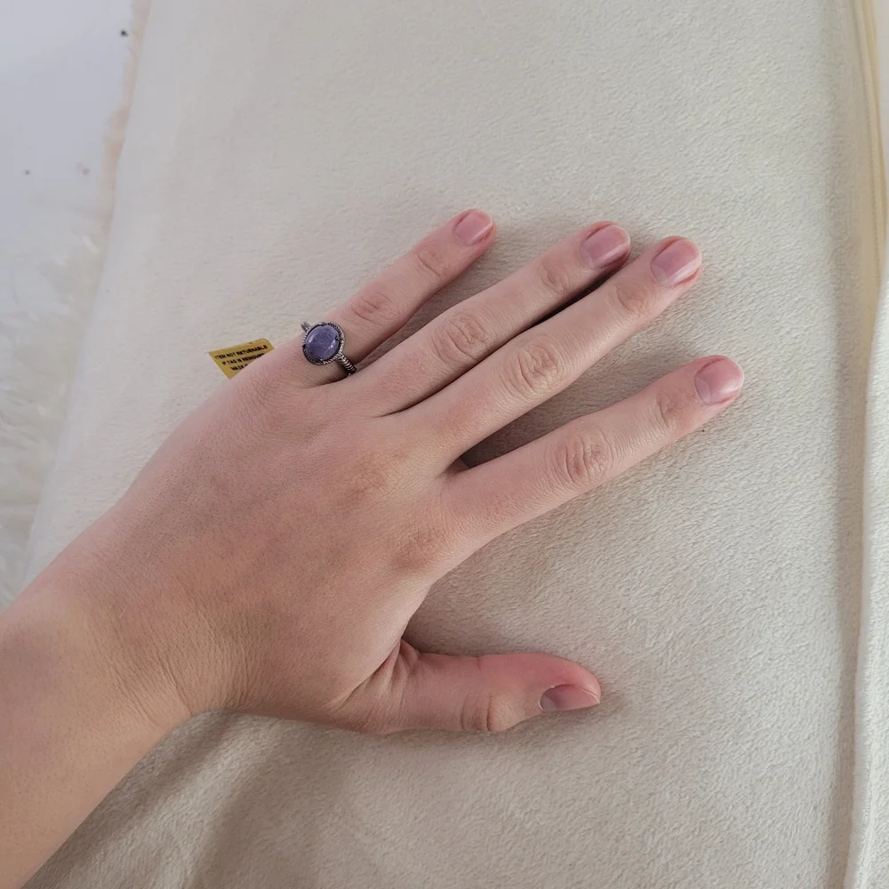 D'Joy | Jewelry | New Djoy Women Silver 925 Ring Woth Purple Lepidolite ...